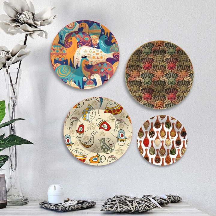Buy luxury and ceramic wall Plate sets at Vibecrafts