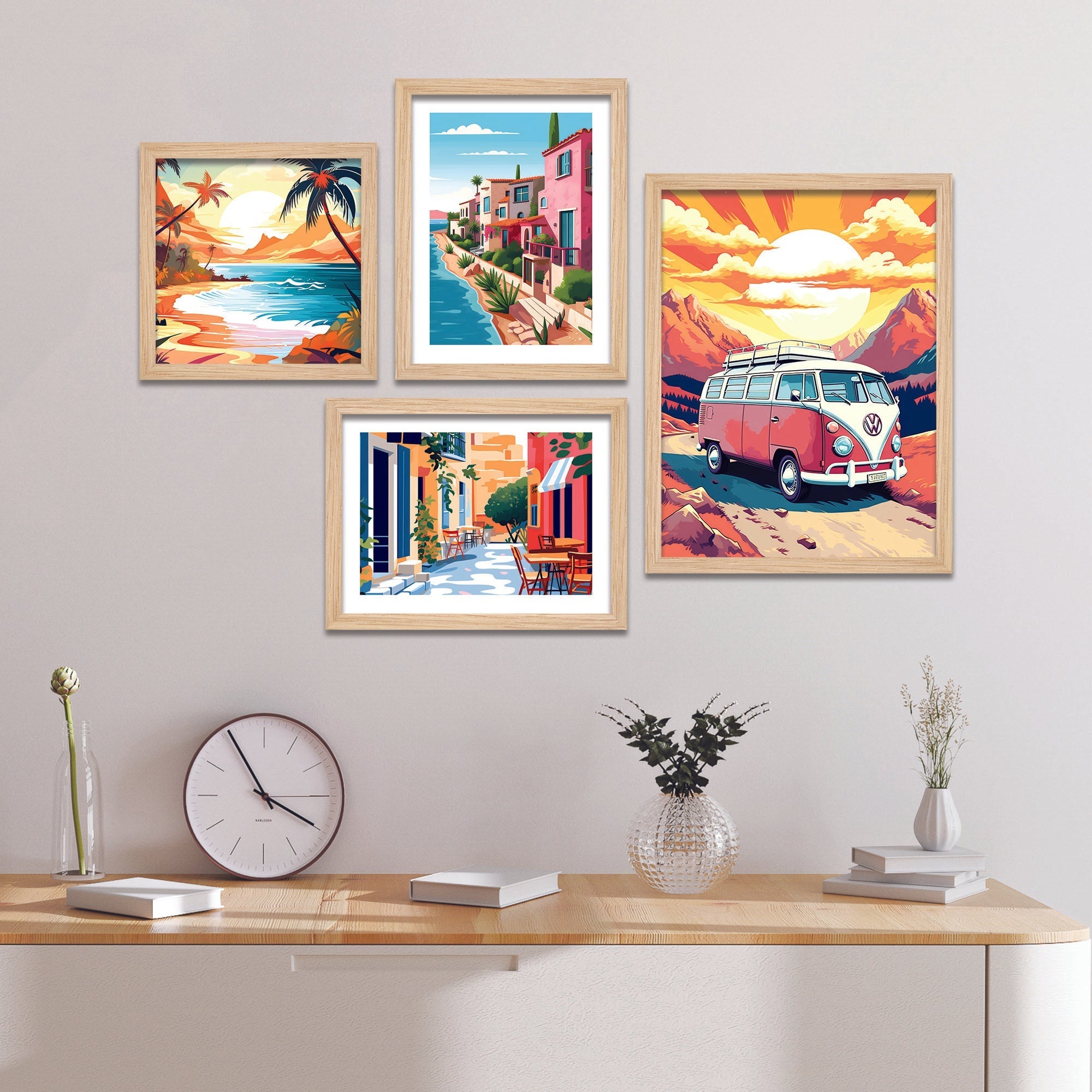 Beautiful Nature View Premium Wall Frame Set of Four – Vibecrafts