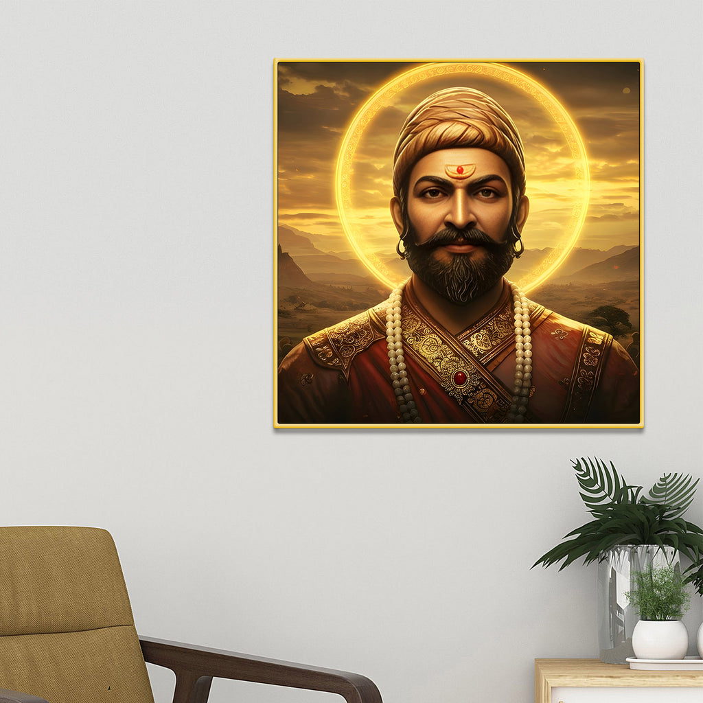 Chhatrapati Shivaji Maharaj Royal Portrait Wall Painting