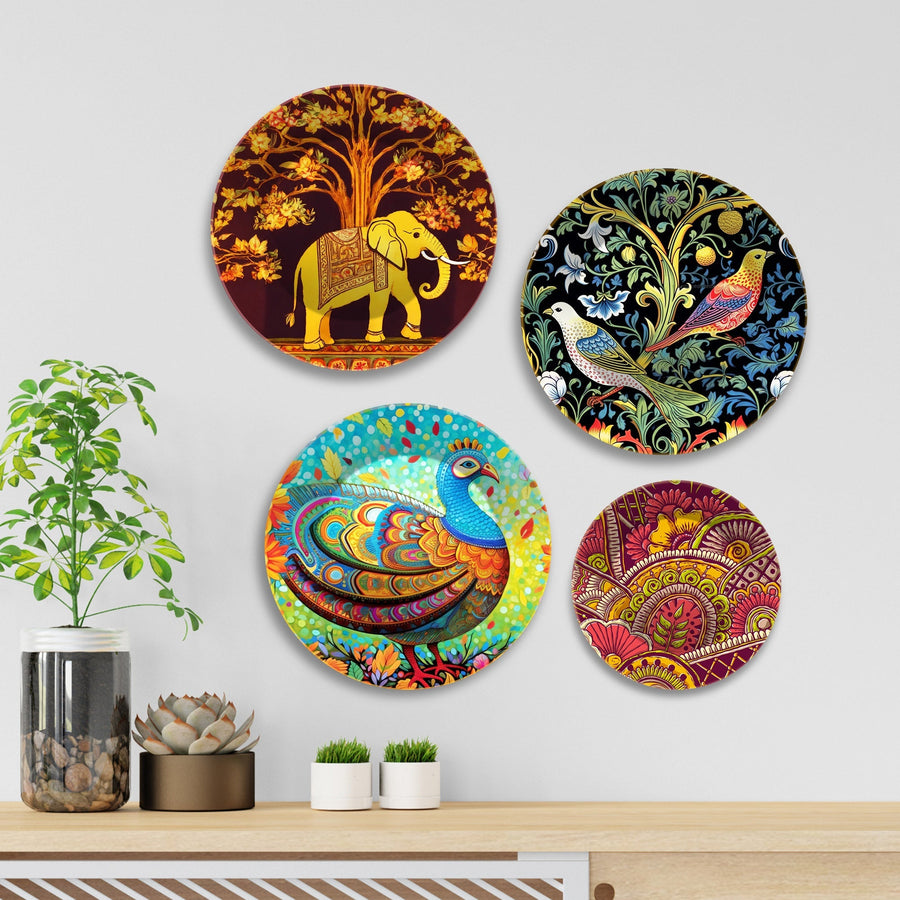 Buy luxury and ceramic wall Plate sets at Vibecrafts