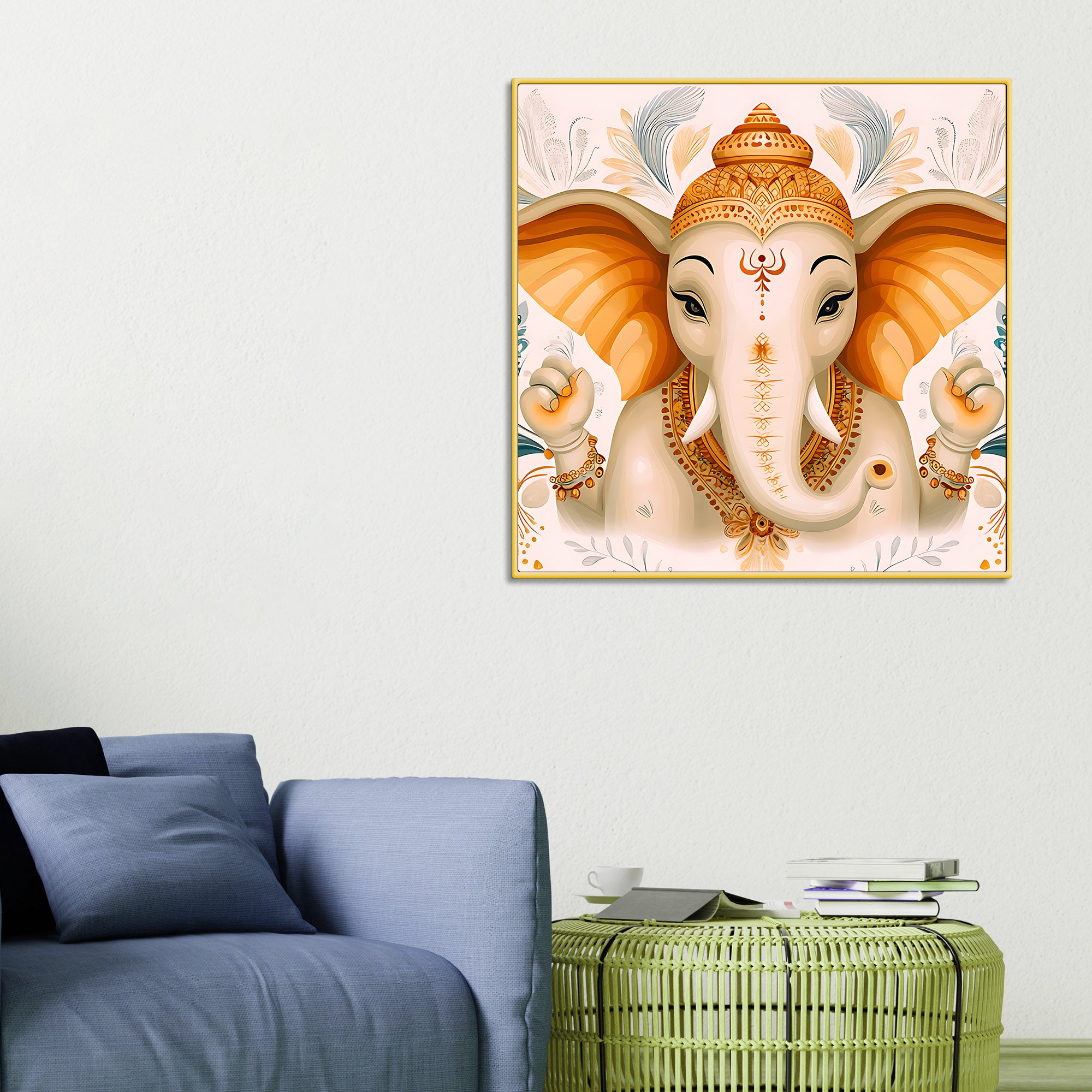 Elegant Ganesh Ji Wall Painting – Vibecrafts