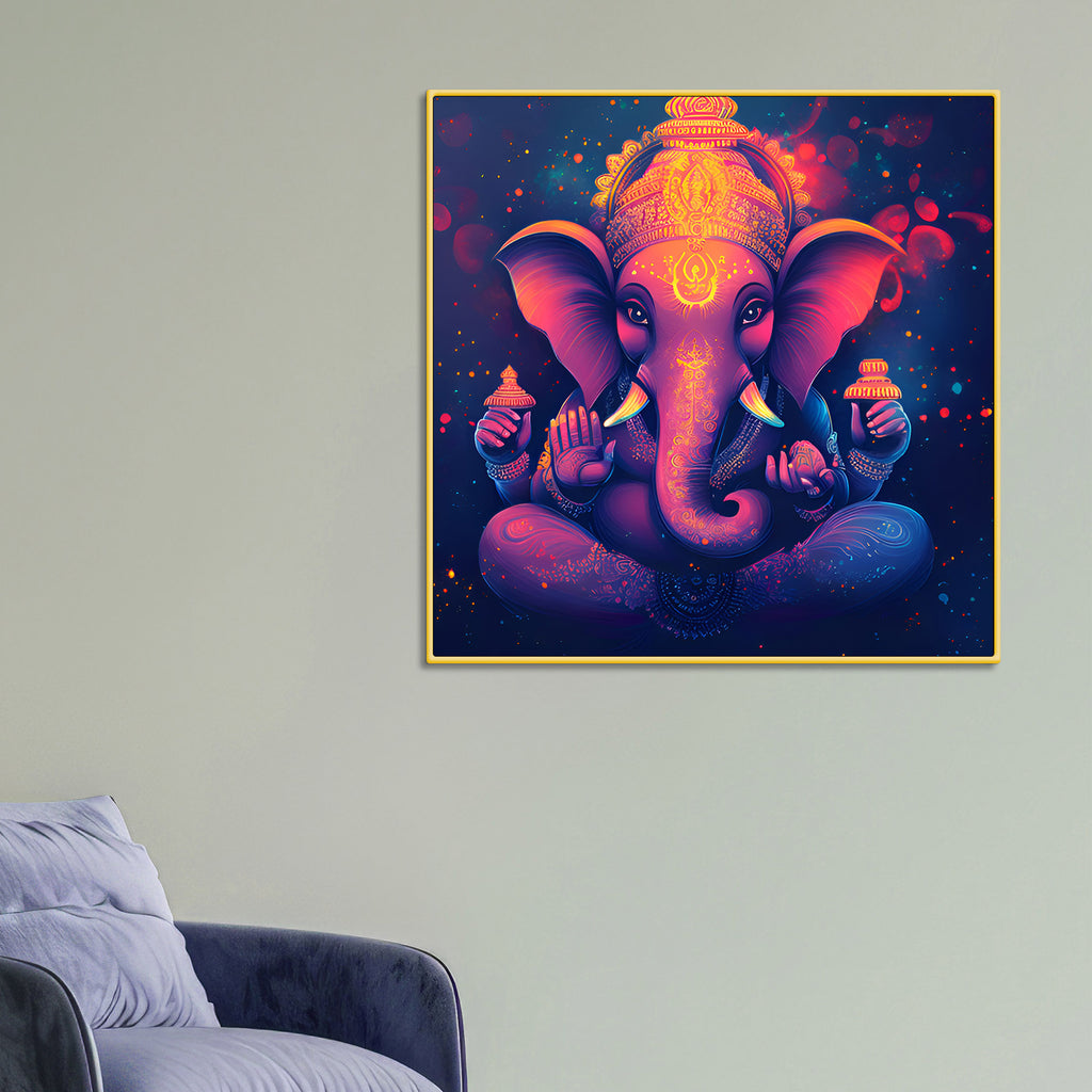 Elegant Ganpati Bappa Wall Painting