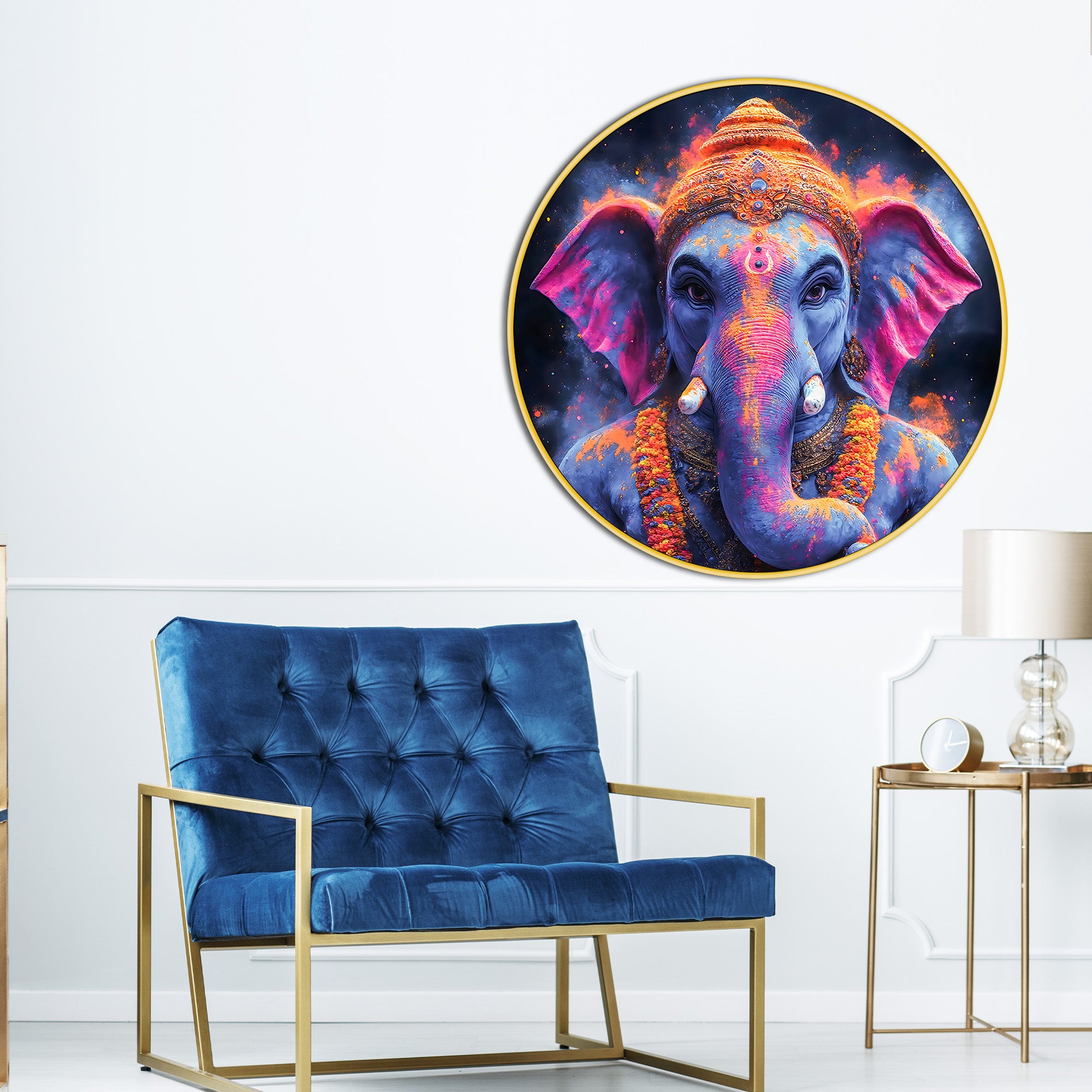 Ganesha Ji Artistic Canvas Painting – Vibecrafts