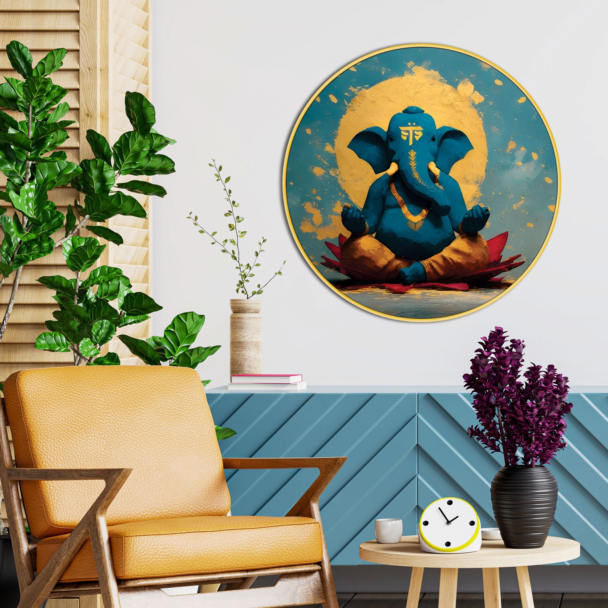Luxury Wall Decoration Ganpati Bappa Painting – Vibecrafts