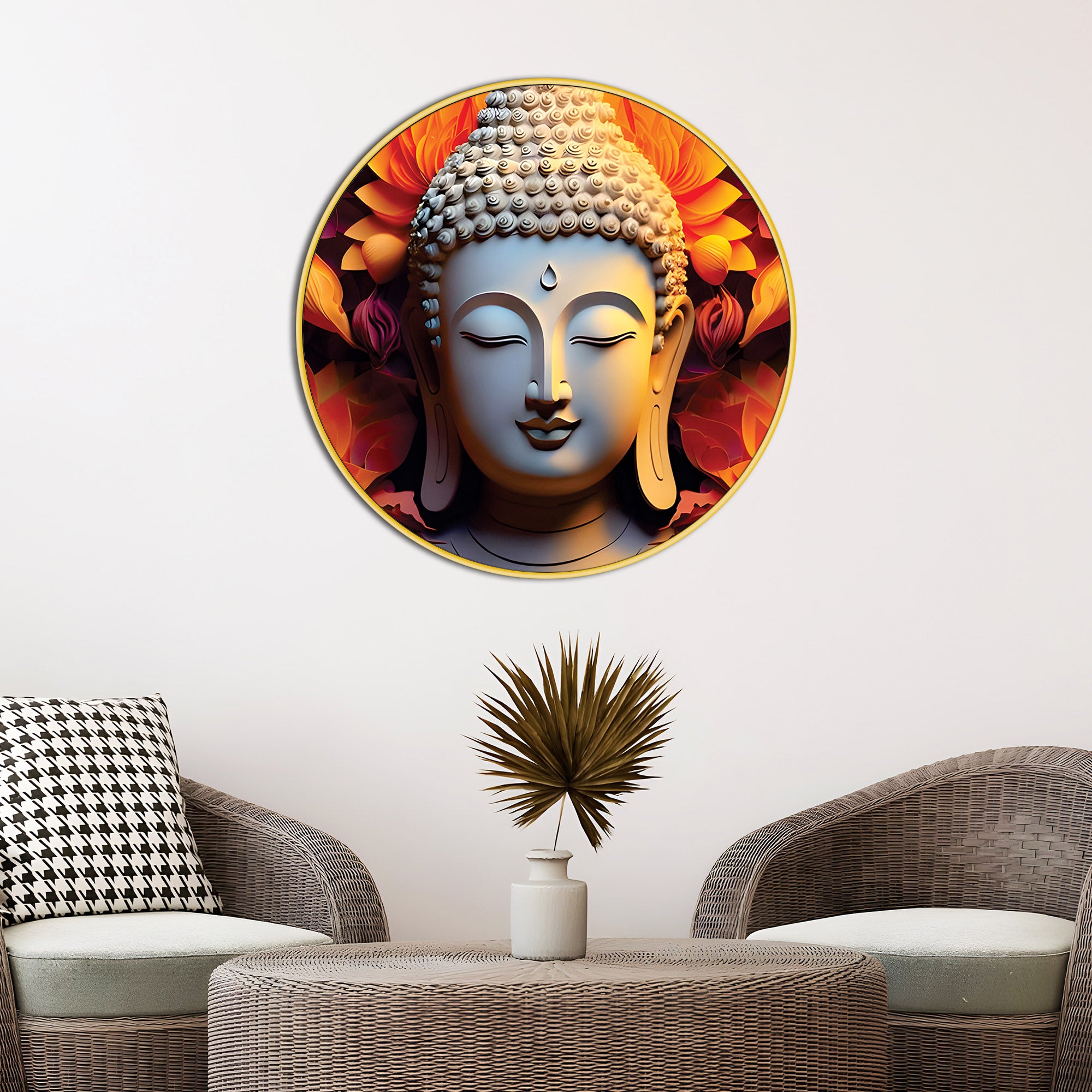 Premium Spiritual Buddha Canvas Artwork Painting – Vibecrafts