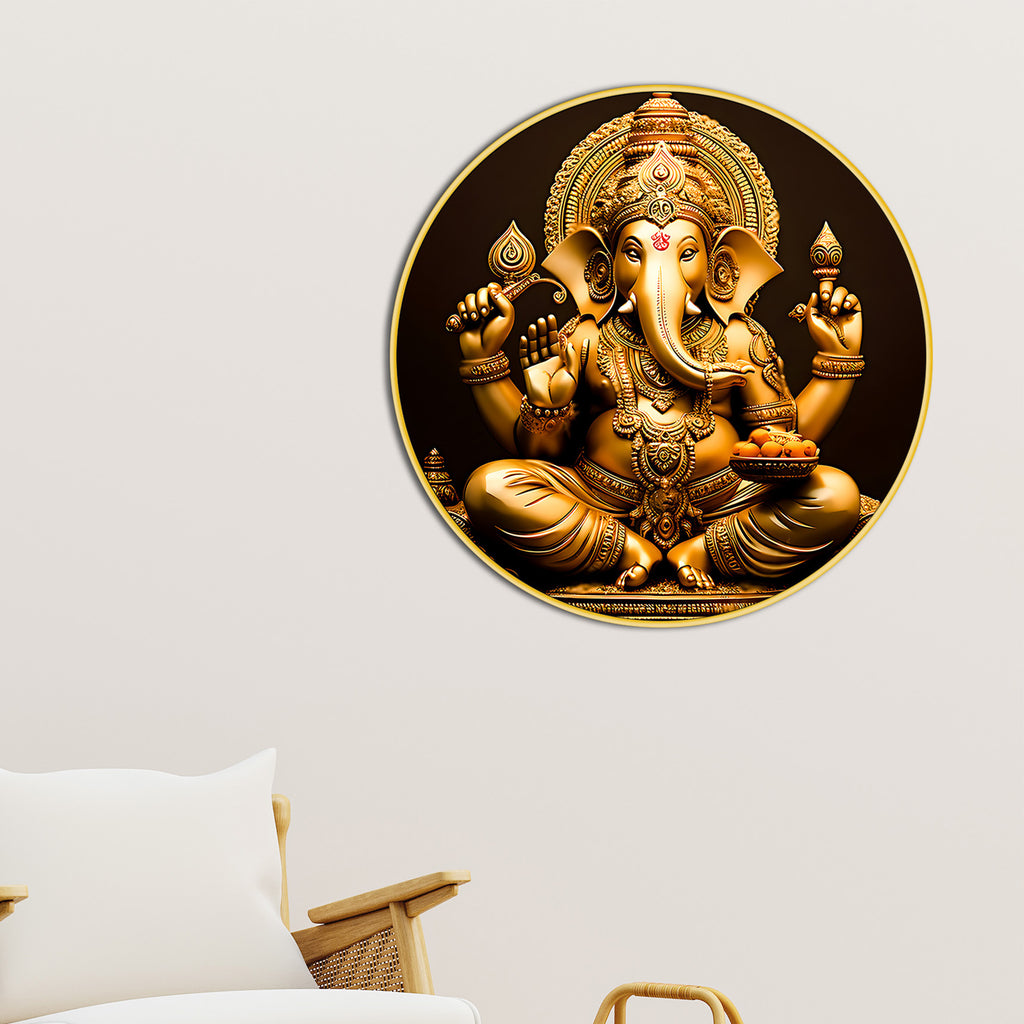 Premium Spiritual Ganpati Bappa Home Decor Painting