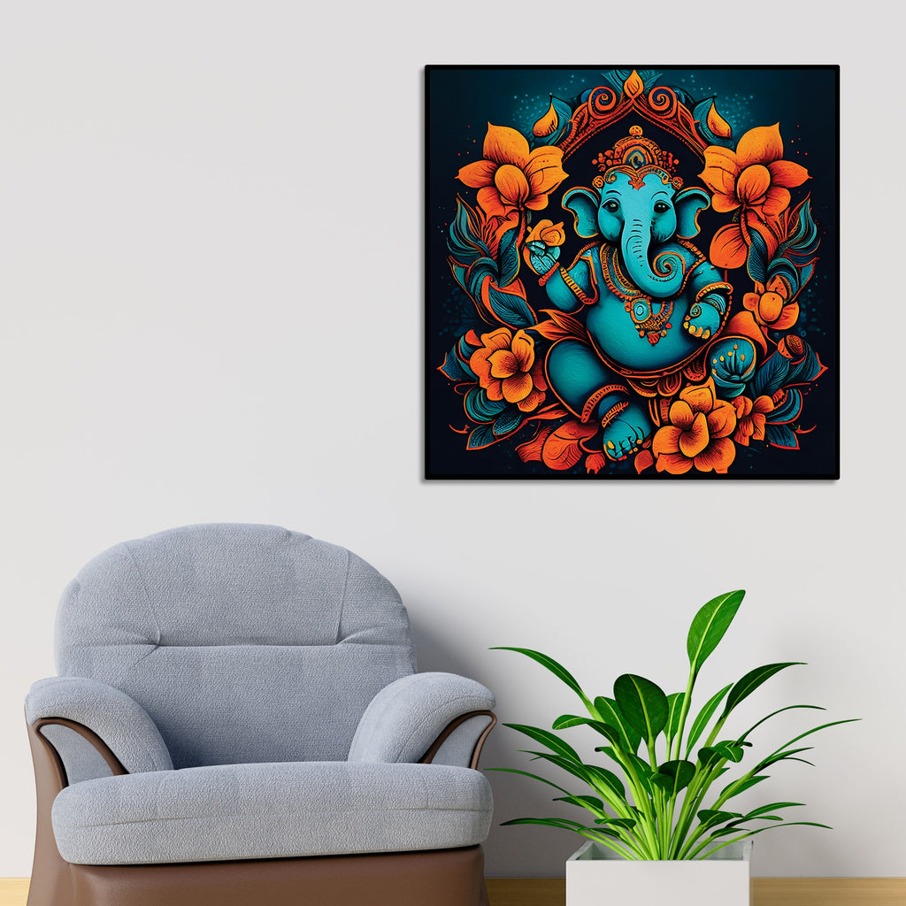 Religious Bappa Wall Painting for Home Décor