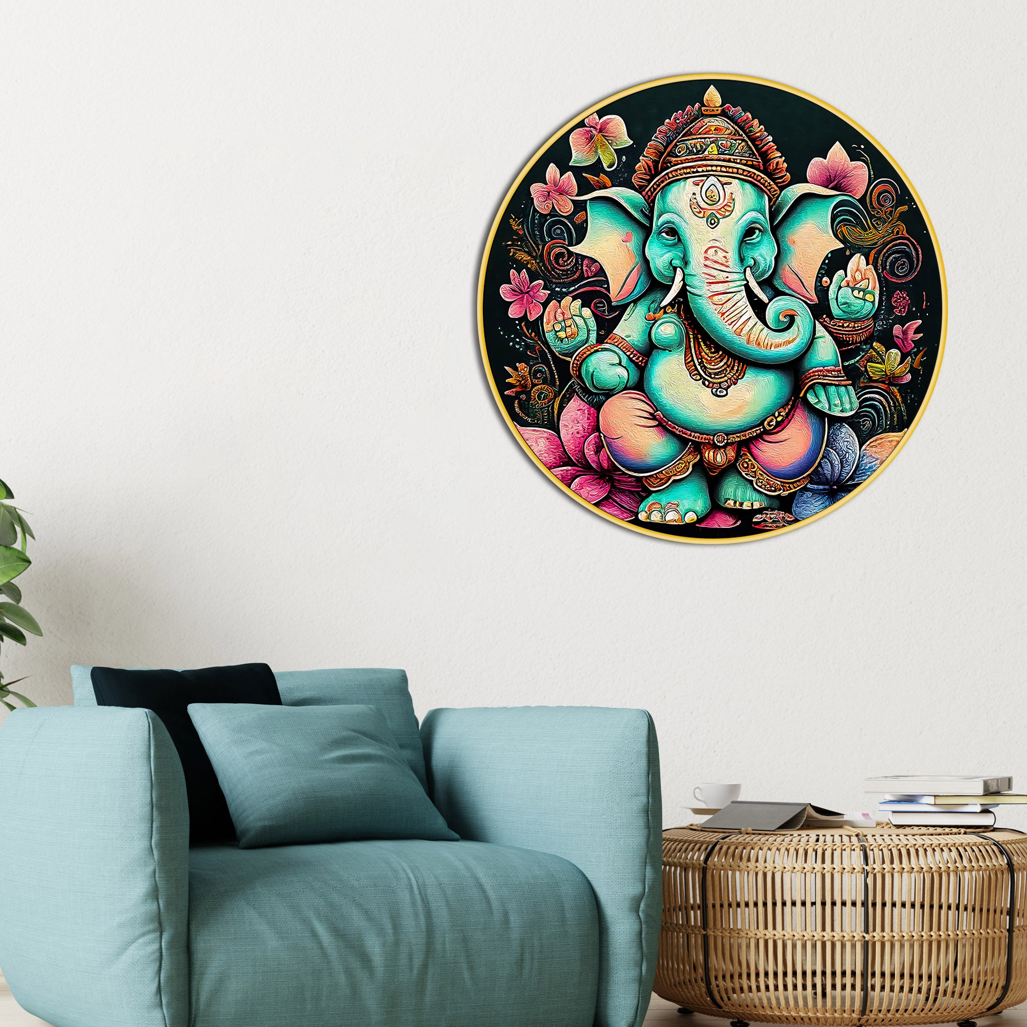 Royal Ganesh Ji Wall Painting – Vibecrafts
