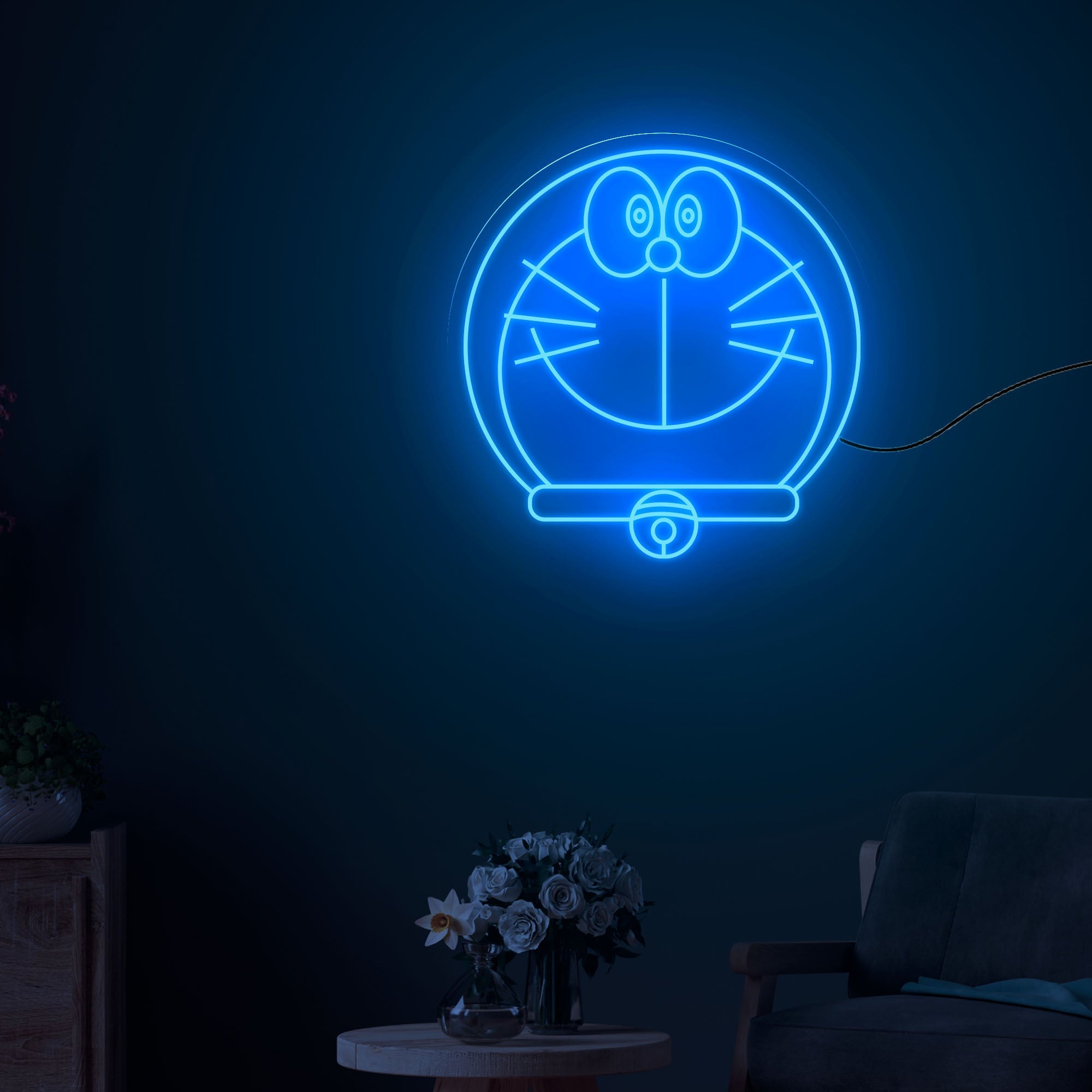 Smiley Face of Doraemon Neon Sign LED Light – Vibecrafts