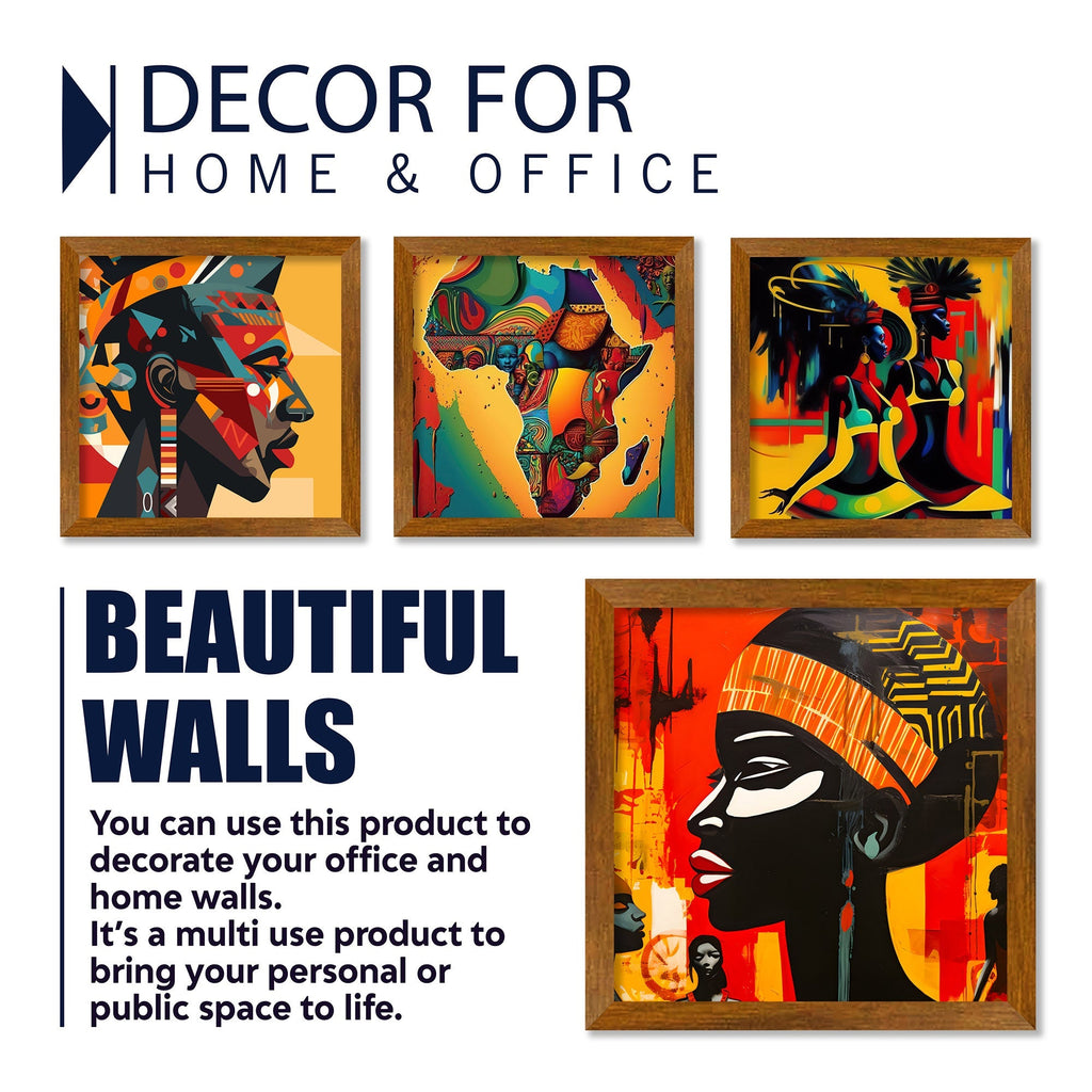 Traditional African Women Premium Art Wall Frame Set of Four – Vibecrafts