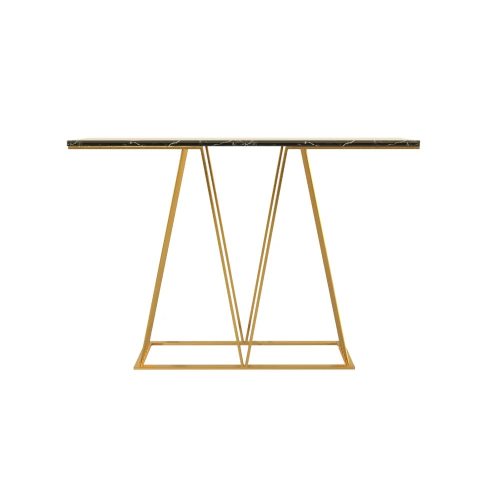 Designer Faux Black Marble V Shape Console Table – Vibecrafts