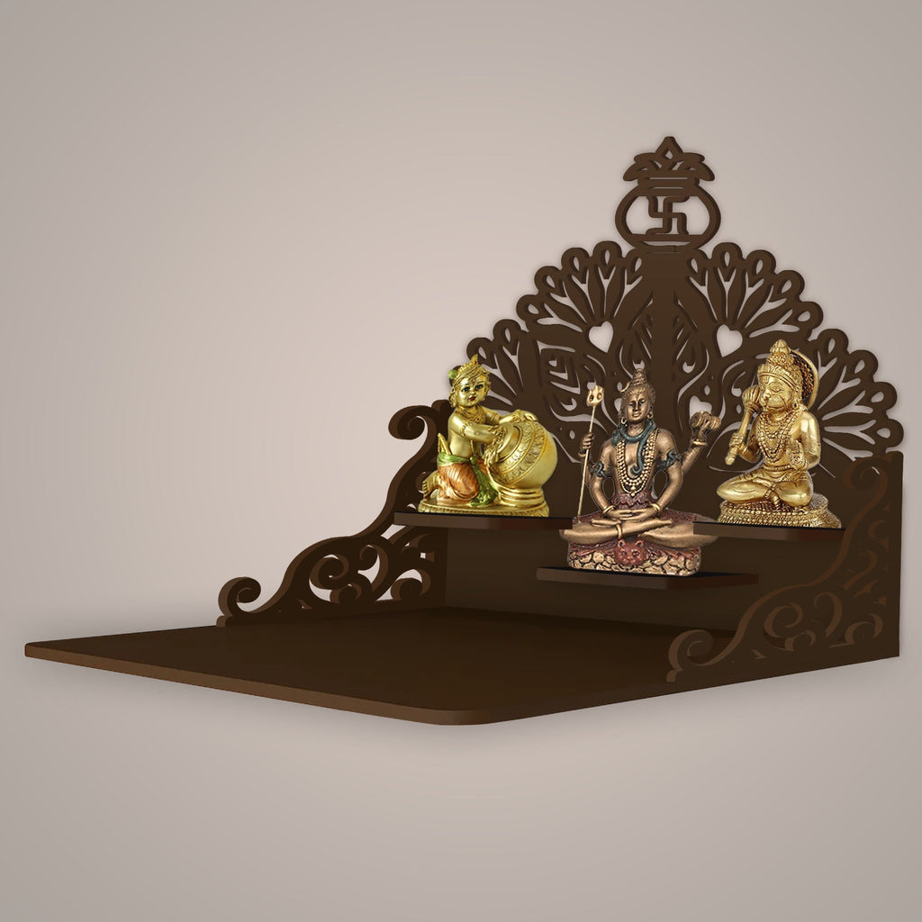 Swastika Kalash Symbol of Hindu Religious Wall Hanging Wooden Temple ...