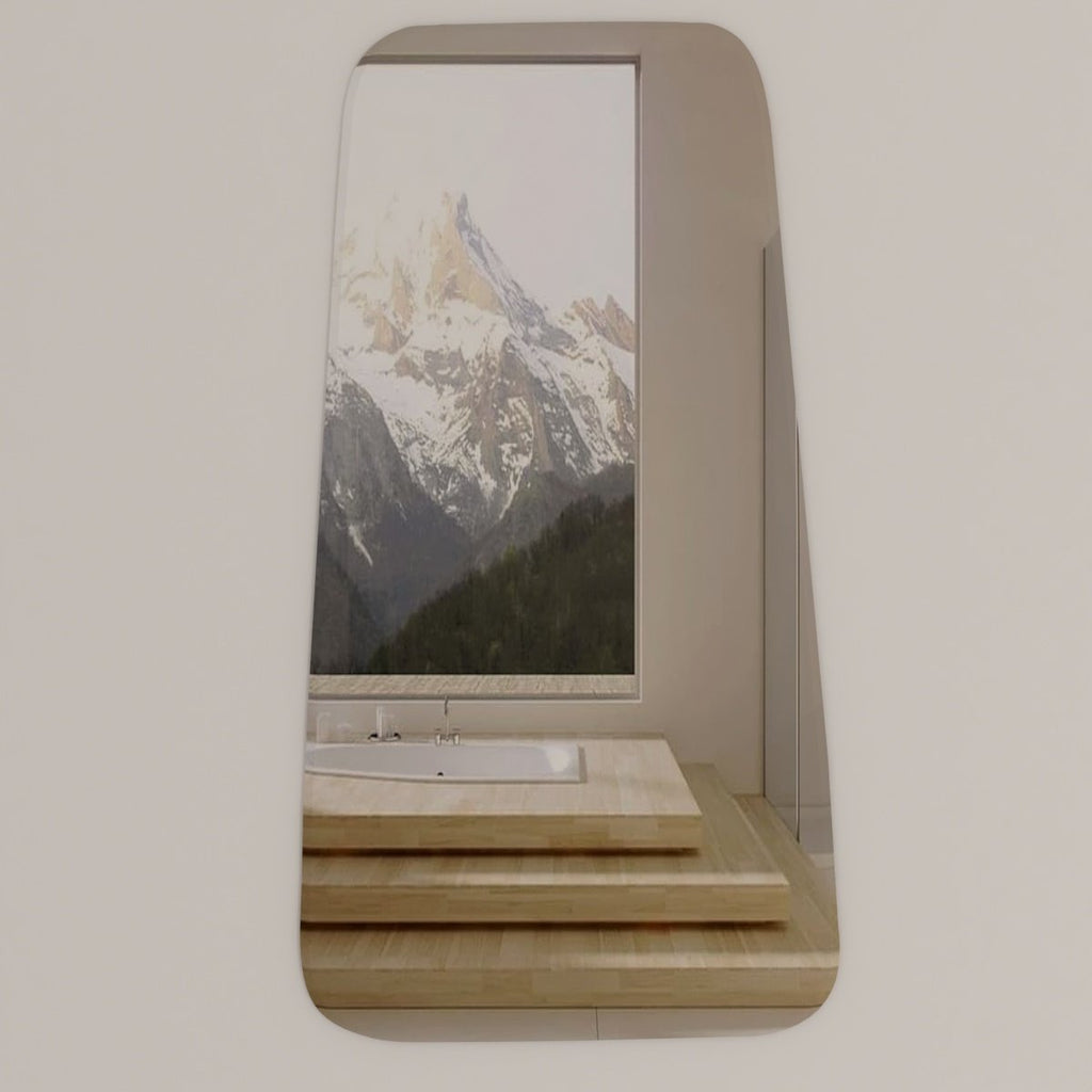 Scandinavian Frameless Beveled Tapered Shape Mirror – Vibecrafts