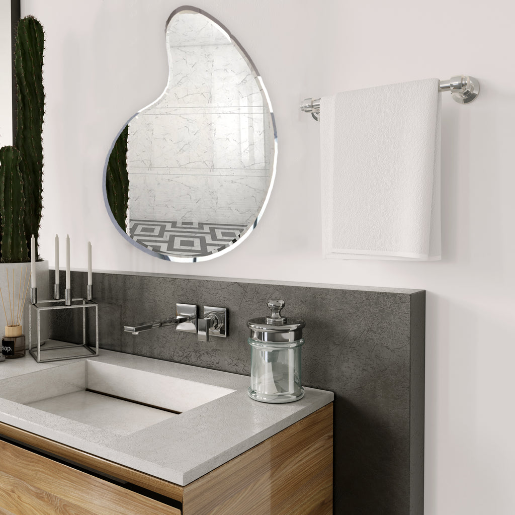 Scandinavian Frameless Water Drop Shaped Mirror – Vibecrafts
