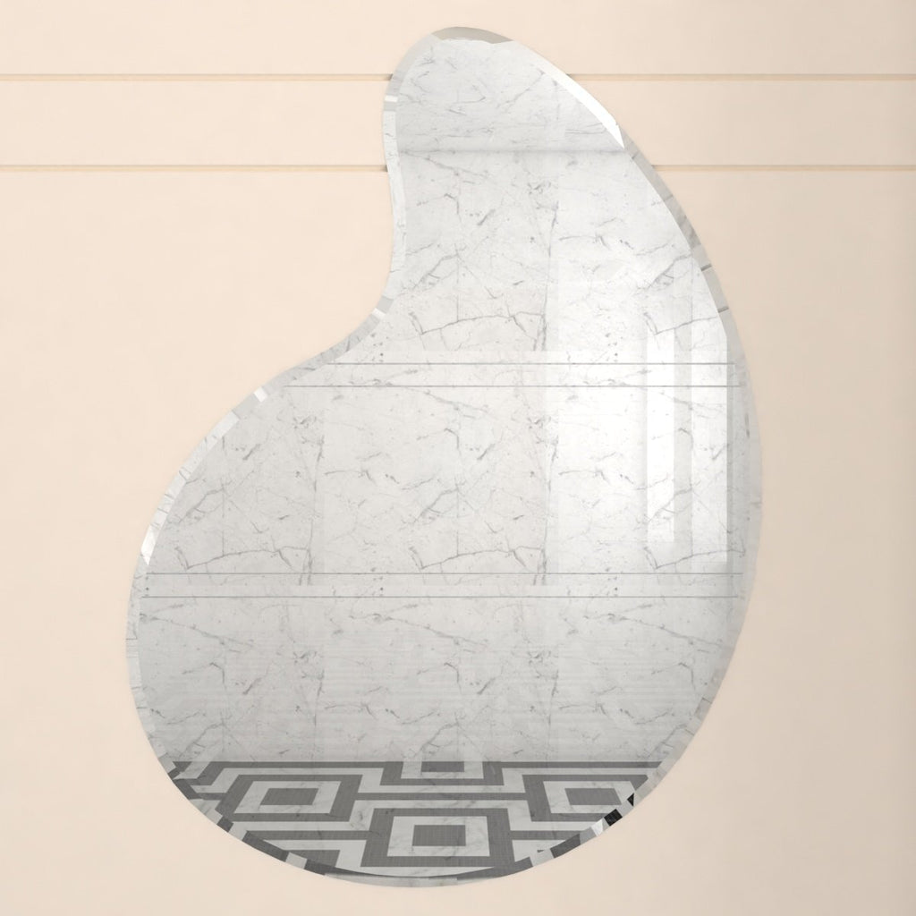 Scandinavian Frameless Water Drop Shaped Mirror – Vibecrafts